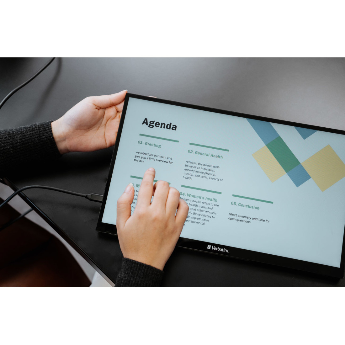 Verbatim Portable Touchscreen Monitor 15.6” Full HD 1080p – PMT-15